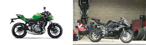 Motorrad Vergleich Kawasaki Z650 2018 Vs Triumph Daytona 675 2009