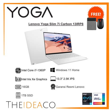 Jual Lenovo Yoga Slim 7i Carbon 83AY002RID I7 1360P 16GB 1TB SSD Touch W11H Shopee Indonesia