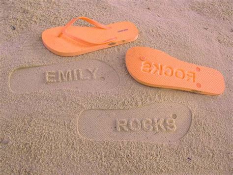 Custom Sand Imprint Flip Flops