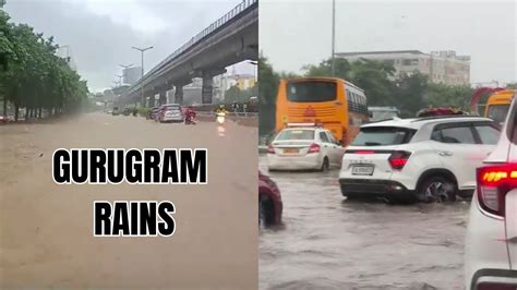 Heavy Rain Causes Waterlogging And Traffic Chaos In Gurugram Continued
