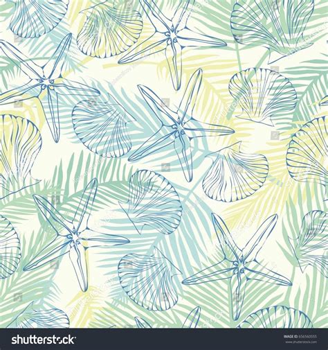 Shell Pattern Vector Illustration Stock Vector Royalty Free 656560555