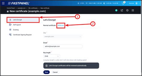 Wildcard Certificate FASTPANEL Knowledge Base