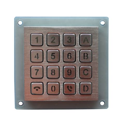 16 Keys Matrix Interface Metal Keypad Backlit Ss Rugged Numeric Keypad
