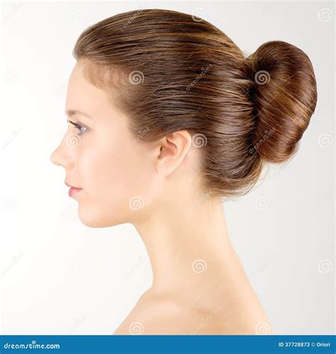 Profile Portrait Woman Stock Image Image Of White Girl 37728873