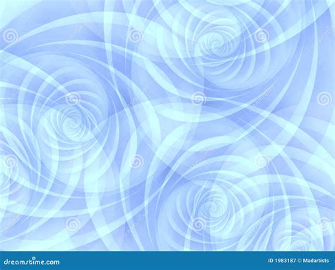 De Blauwe Ondoorzichtige Spiralen Van Wervelingen Stock Illustratie