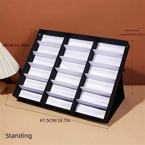 1 Glasses Storage Box 18 Grid Glasses Display Box Sunglasses Rack