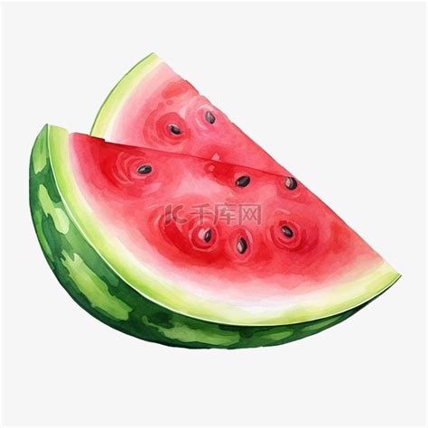 水彩西瓜片素材图片免费下载 千库网