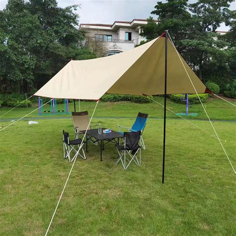 Outdoor Camping Rain Fly Tarp Tent Beach Upf50 150d Oxford Flysheet