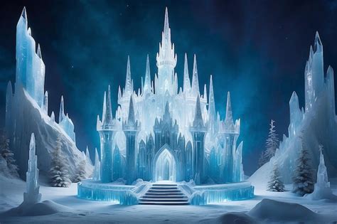 Premium Photo Magical Ice Palace Crystalline Wonders In The Frozen Tundra