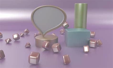 Premium Photo 3d Illustration With Caption Box In Abstract Environment