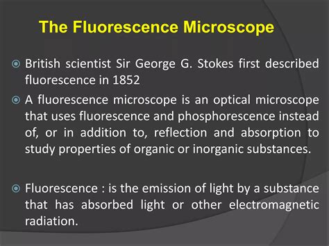 Fluorescence And Electron Microscope Pptx