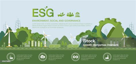 Esg 환경 사회 및 거버넌스 환경 사회에 대한 개념 지속 가능한 기업 개발 사회적 책임 투자 전략 벡터 일러스트 레이 션 0명에 대한 스톡 벡터 아트 및 기타 이미지