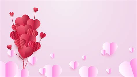 발렌타인 데이 사랑 배너 배경 사랑스러운 레드 핑크 페이퍼 컷 스타일 디자인 배경 특별한 날 여성의 날 생일 어머니의 날