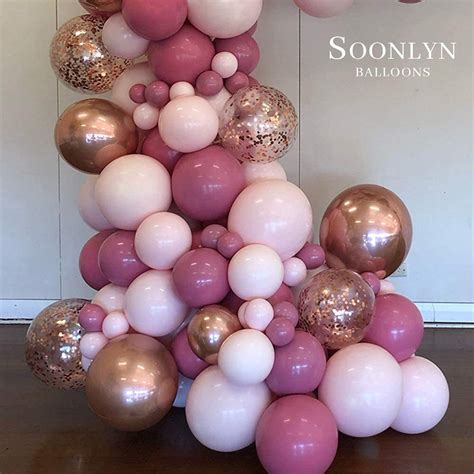 Mocsicka Soonlyn Pink Balloons Garland 135 Pcs Arch Set Party Decorati