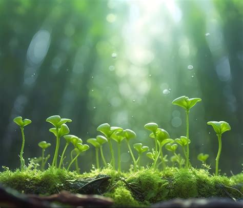 Premium Ai Image Seed Of A Tree Sprouting In A Forest