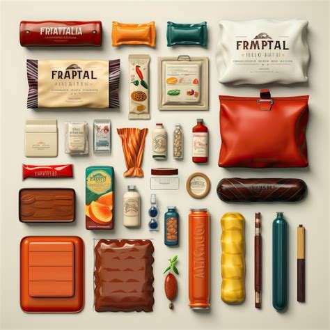 Premium Vector Realistic Vector Retro Packaging Elements On White