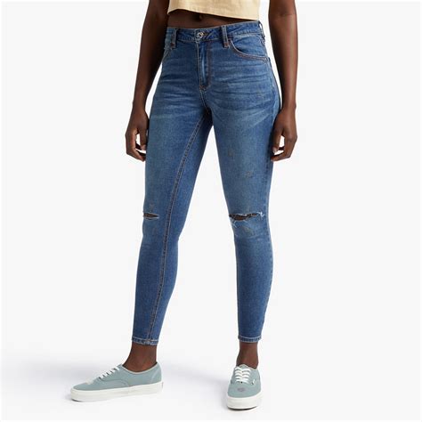 Redbat Womens Medium Wash Regular Rise Super Skinny Jeans