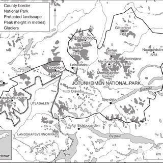 Map Of Jotunheimen Drawn By Catherine Dalton Download Scientific