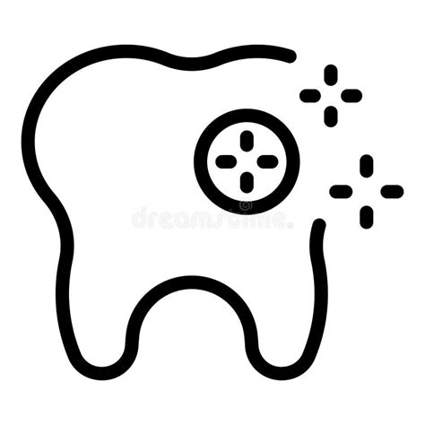 Vector De Contorno De Iconos De Dientes De Diamante Dientes Sanos