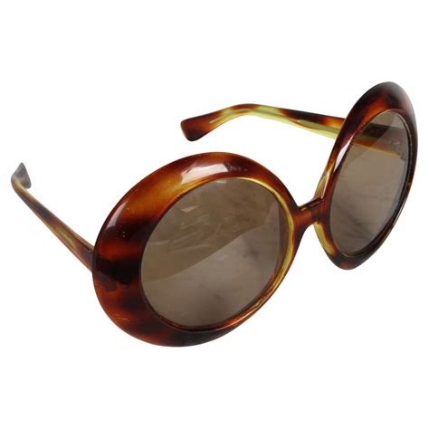 Vintage 1960s Glamorous Womens Oversized Tortoise Sunglasses Made In