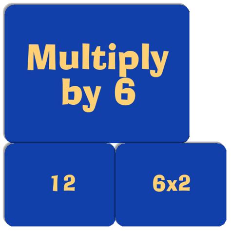 Multiply By 6 Match The Memory