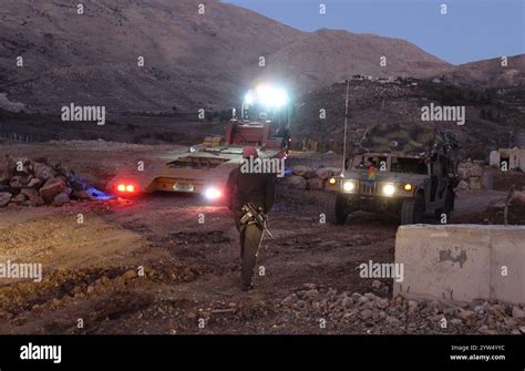 Golan Heights Israel December 8 Israeli Troops Take Position On The