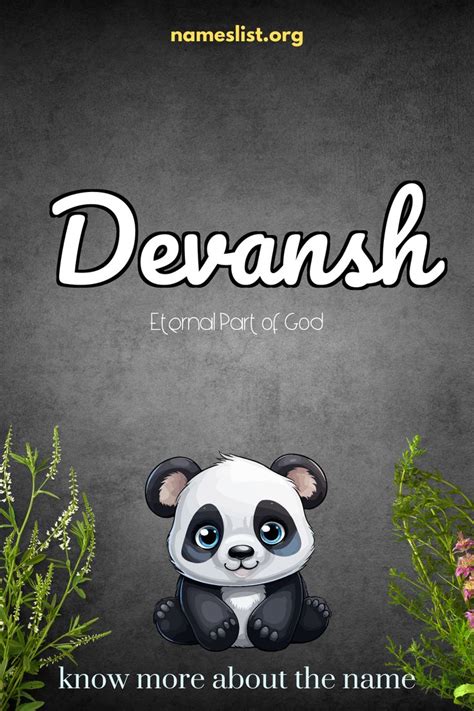Devansh Name Meaning Origin And Popularity View Complete Details In