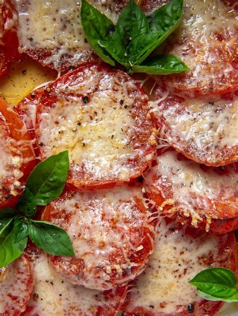 Cheesy Baked Tomatoes Mamagourmand