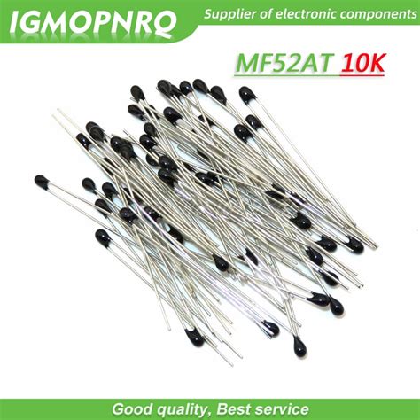 ตัวต้านทานความร้อน 10K OHM NTC MF52AT 3950 NTC-MF52AT MF52 10K +/-1% ...