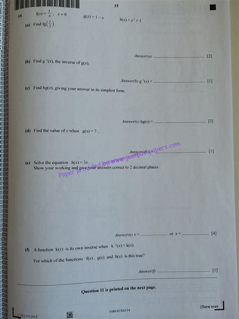 Cie 0580 Igcse Extended Paper 42 May June 2014 Mathematics Question Paper