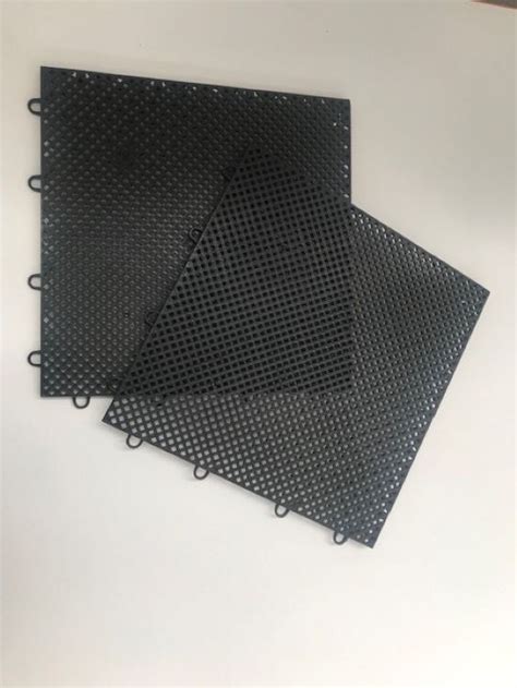 Floor Tile Perforated Black Single Payless Lifestyle