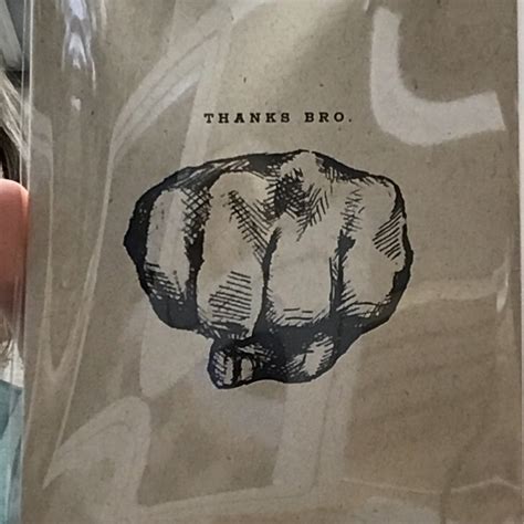 Thanks Bro Thank You Card The Greenehouse