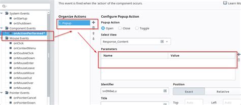 cannot pass parameters to a popup using the ignition standard way