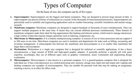 history and types of a computer pptx