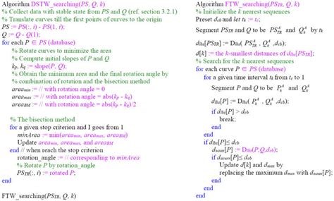 pseudo k nearest searching algorithm of dynamic spatial time warping