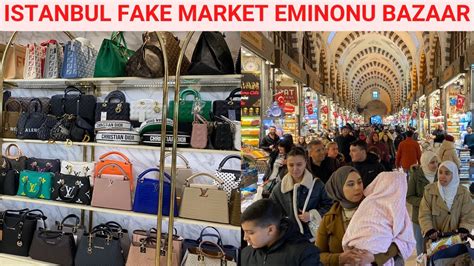 Istanbul Fake Market Walk Eminonu Bazaar Youtube