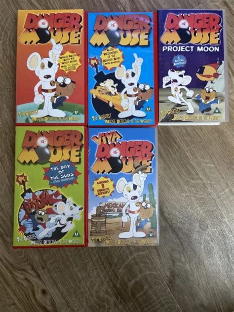 5 X Danger Mouse Vintage Vhs Cassettes £2500 Picclick Uk
