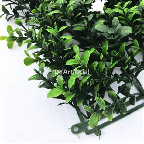 Deluxe Buxus Panels With White Flowers Dyartificial