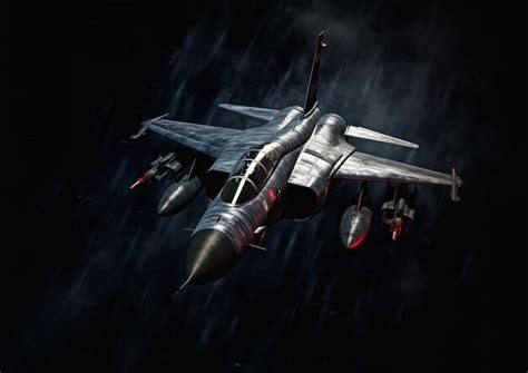 Premium Ai Image Jet Flying Air Gritty Background Front Bad Weather