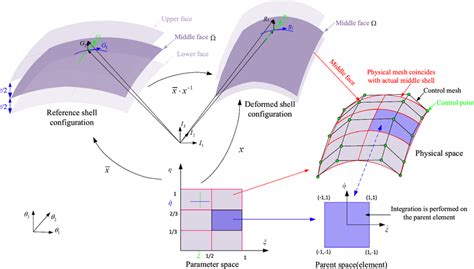 Schematic Illustration Of Shell Kinematics And Spaces In Iga Download