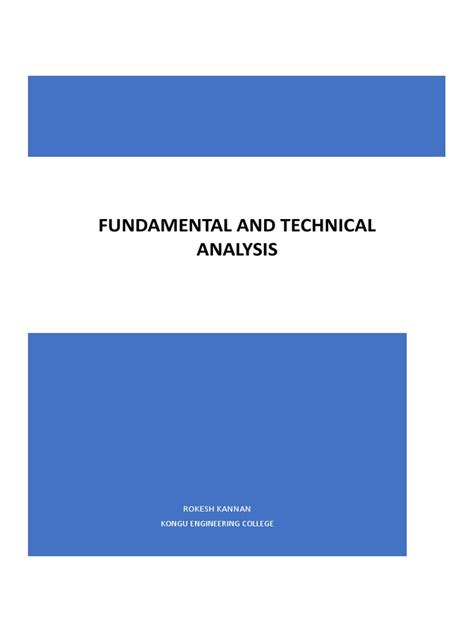 fundamental and technical analysis download free pdf technical