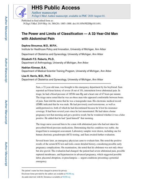 The Power And Limits Of Classification A 32 Year Old Man With