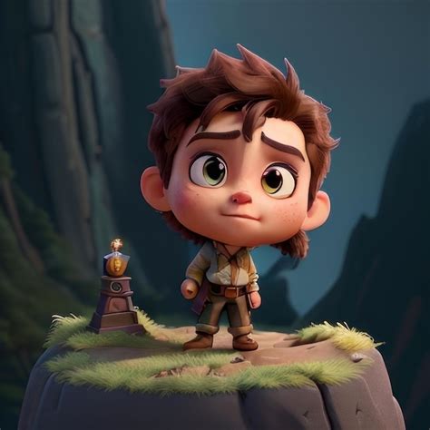 Premium Ai Image 3d Adventurous Character Generative Ai