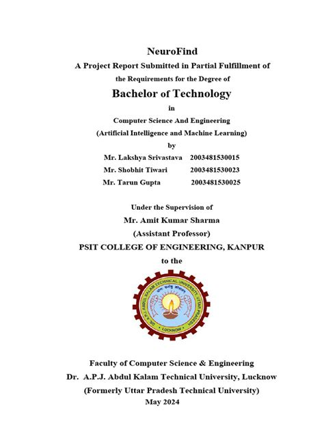 Major Project Report Sample 3 Pdf Brain Tumor Medical Imaging