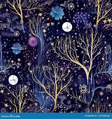 Generative Ai Vector Blue Seamless Pattern Stock Illustration Illustration Of Generative