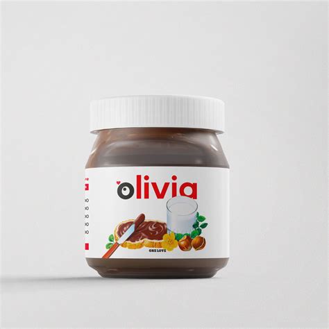 A Personalized Nutella Jar Label Printable Digital File For Birthdays