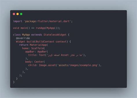 اضافه کردن Asset ها به پروژه فلاتر Programmingshow پروگرمینگ شو