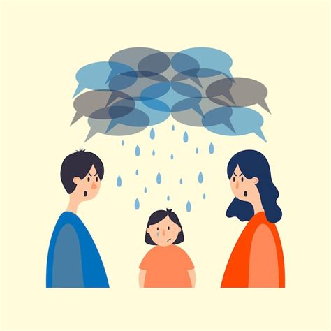 De Ouders Maken Ruzie Het Kind Lijdt En Is Verdrietig Echtscheiding