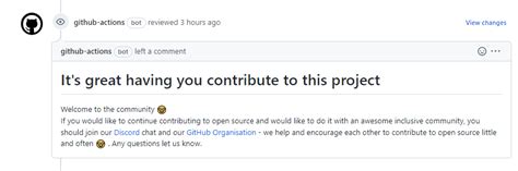 Feat Github Action For Greeting Ftcs · Issue 553 · Susmita Deysukoon