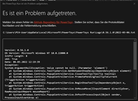 Crash Windows On Powertoys Run · Issue 16824 · Microsoftpowertoys · Github